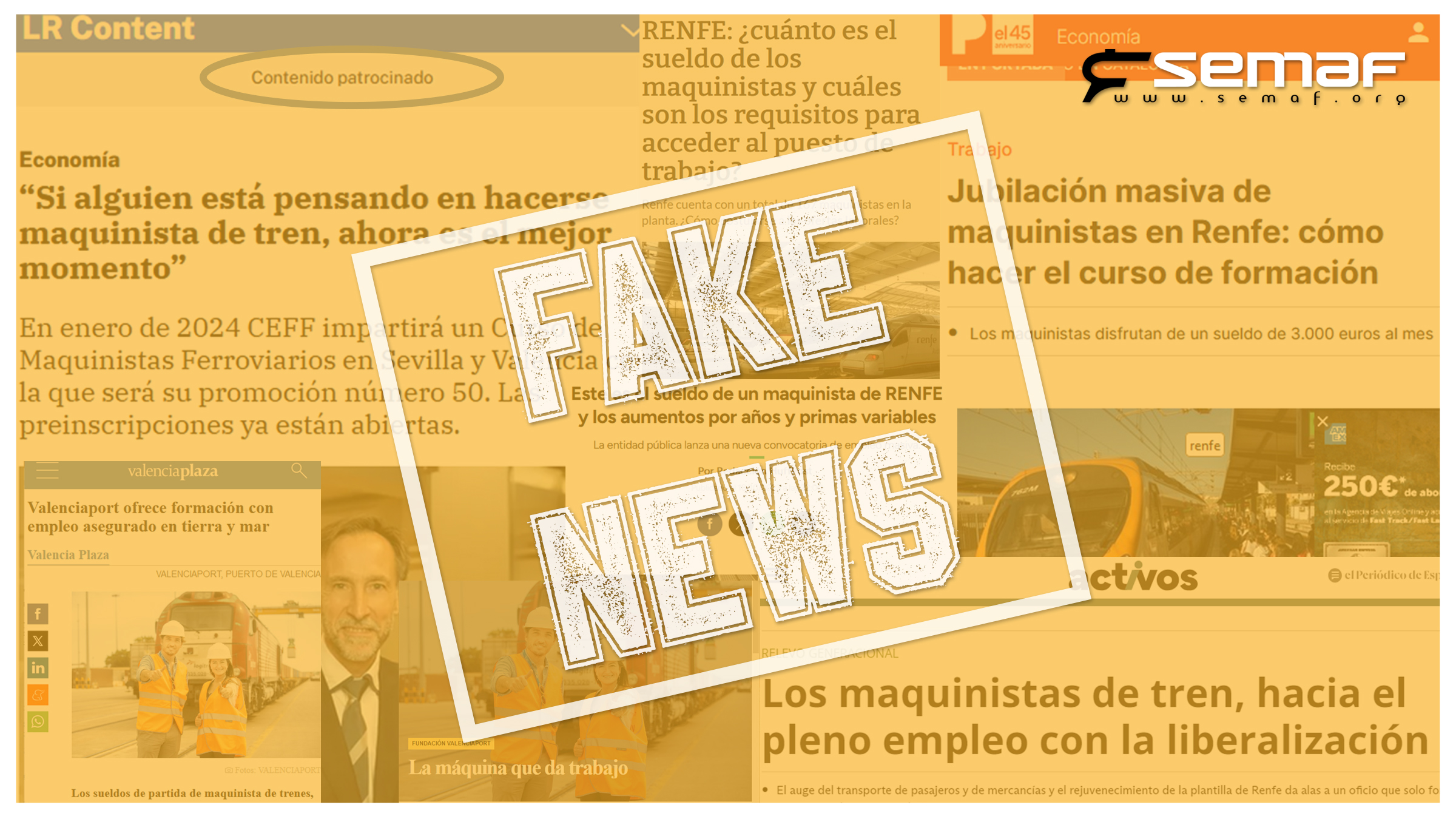 ‘Fake News’ para fomentar el negocio de la formación de Maquinistas - SEMAF